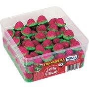 Vidal Jelly Filled Strawberries 7p Sweet Tub